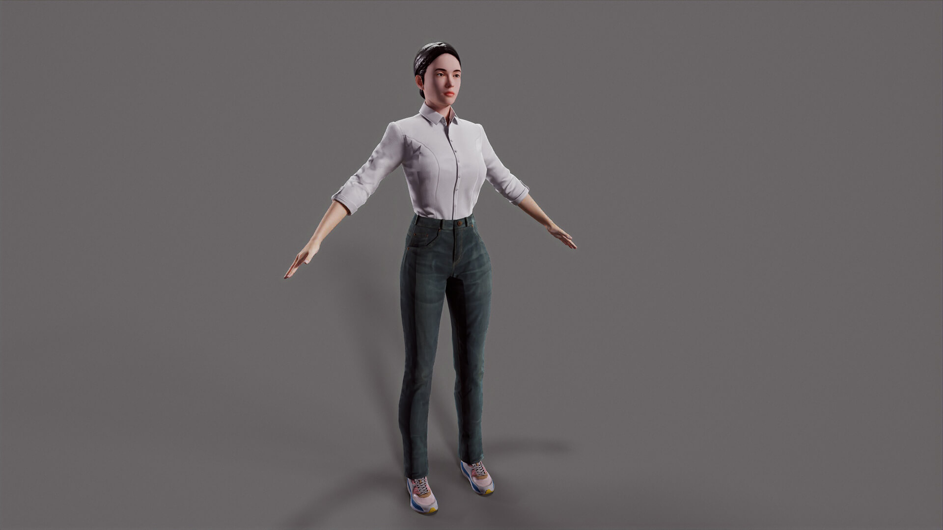 Women Character - Free 3D Model by Huang_9527