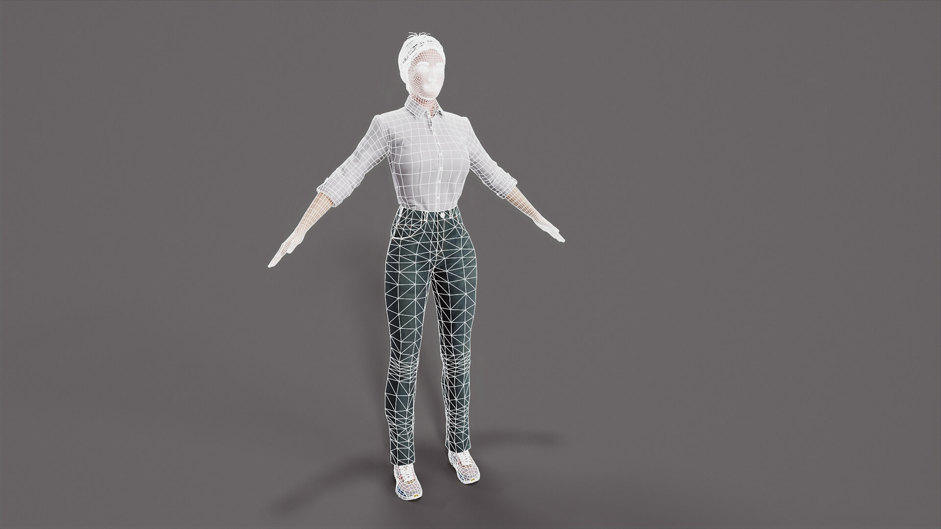 Women Character - Free 3D Model by Huang_9527