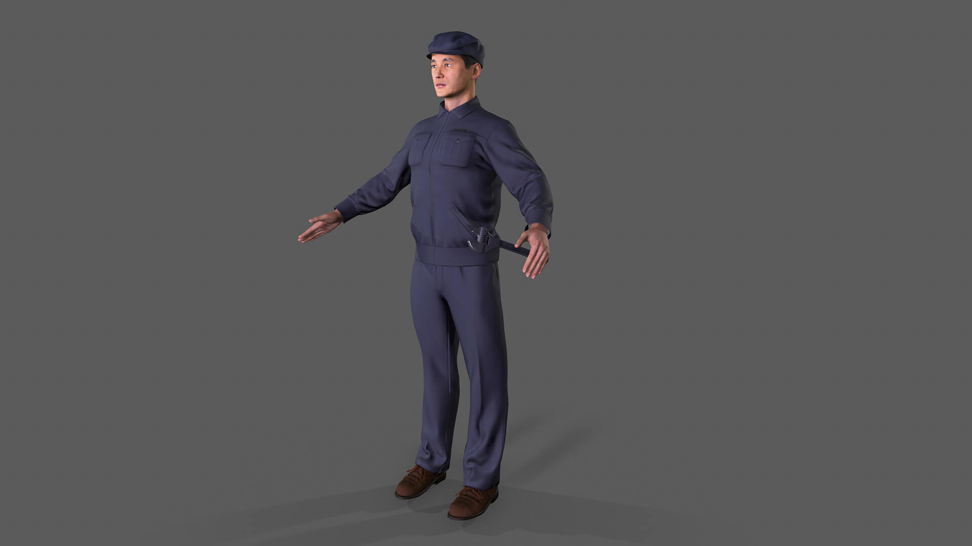 Worker Character - 3D Model by Huang_9527