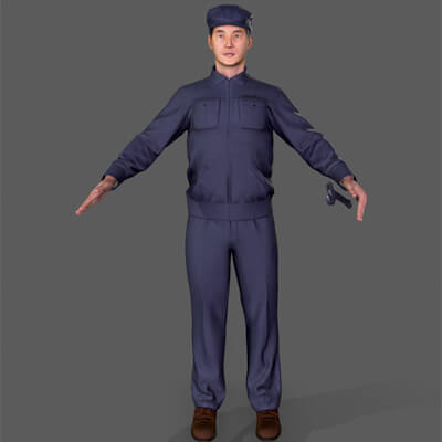 Worker Character - 3D Model by Huang_9527
