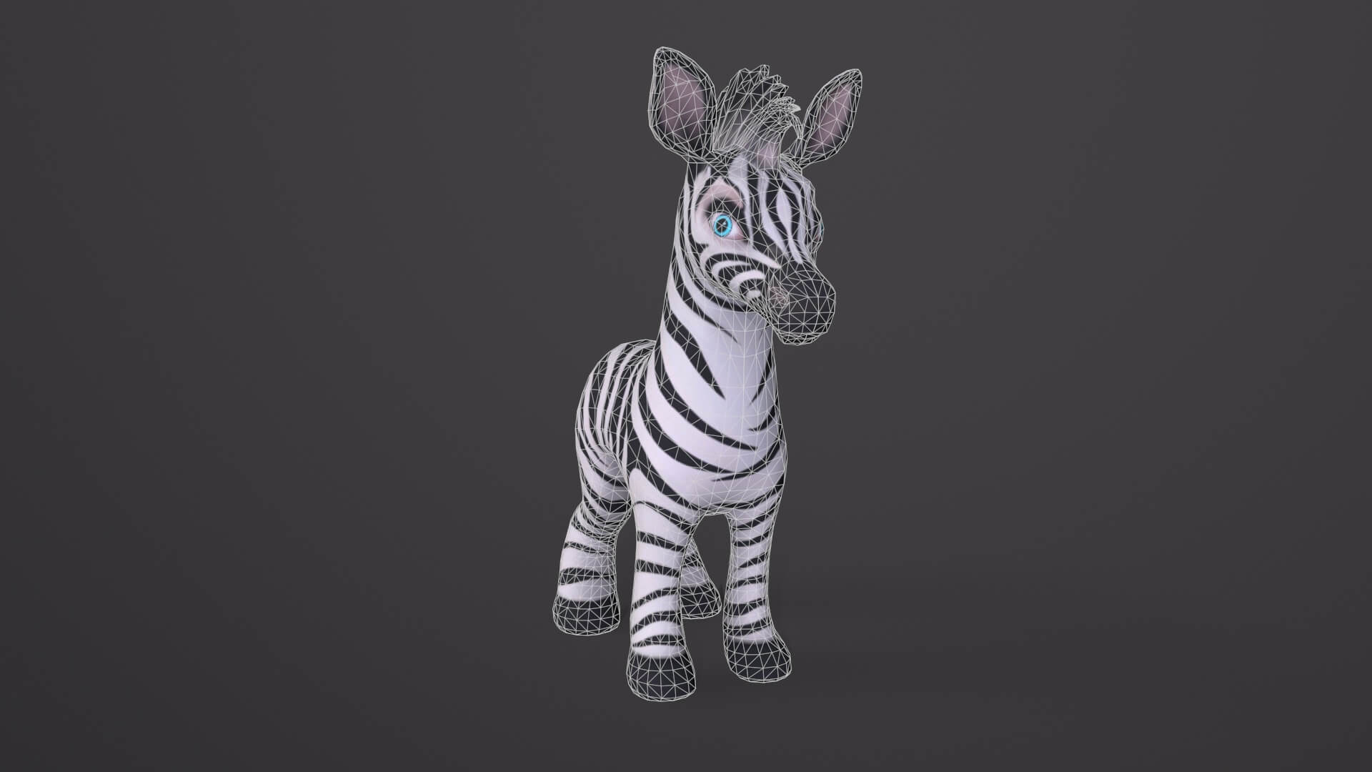 Zebra Cartoon - 3D Model by Huang_9527