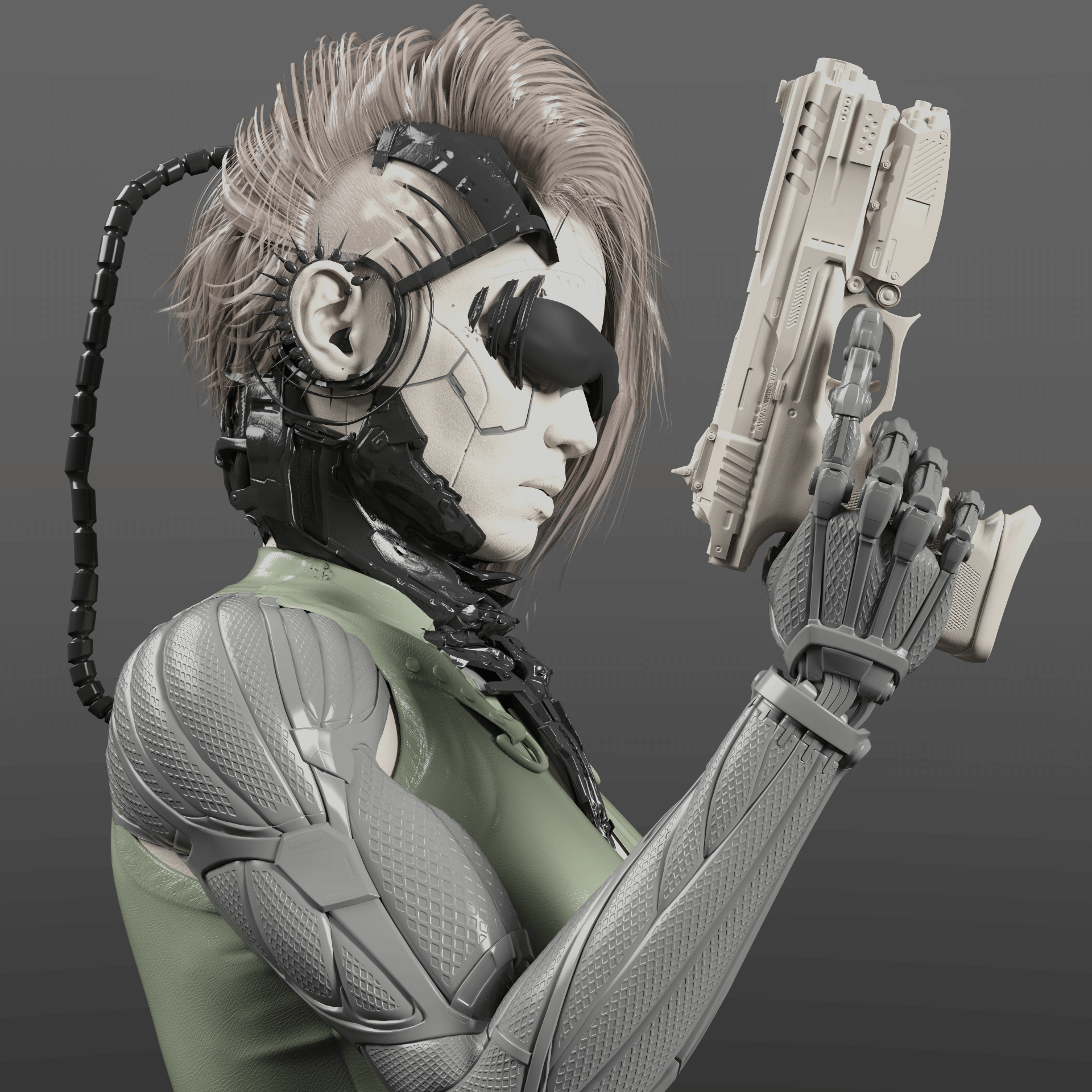 Assassin Kayo 3D Render, Digital Art by hugomorate