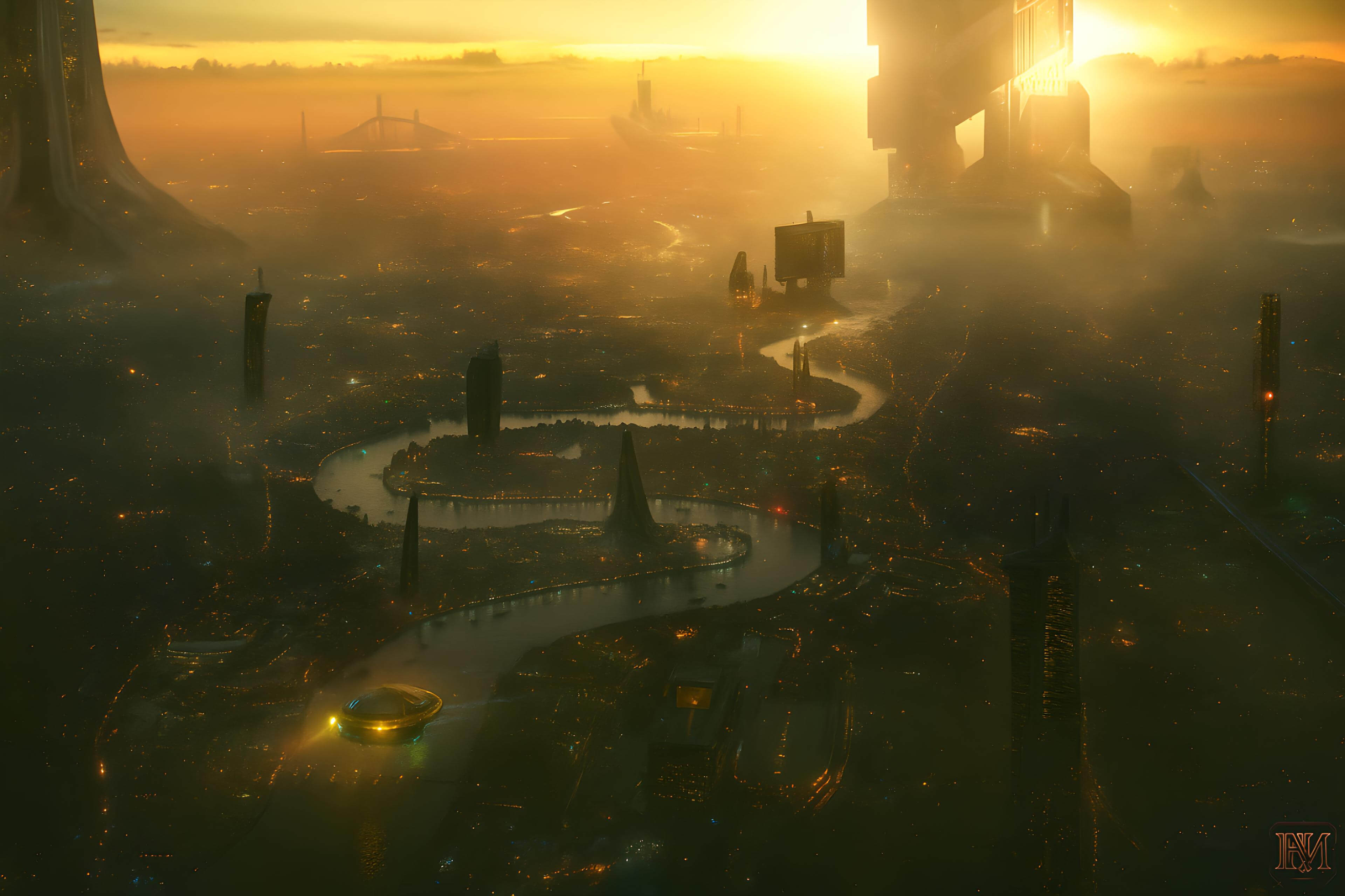 Future London 3D Render, Digital Art by hugomorate