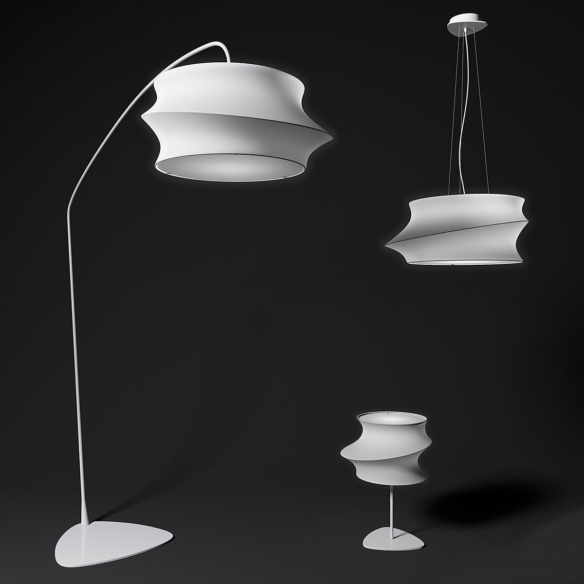 A Set of Cygnus Luminaires Lamp - 3D Model by hulk mario