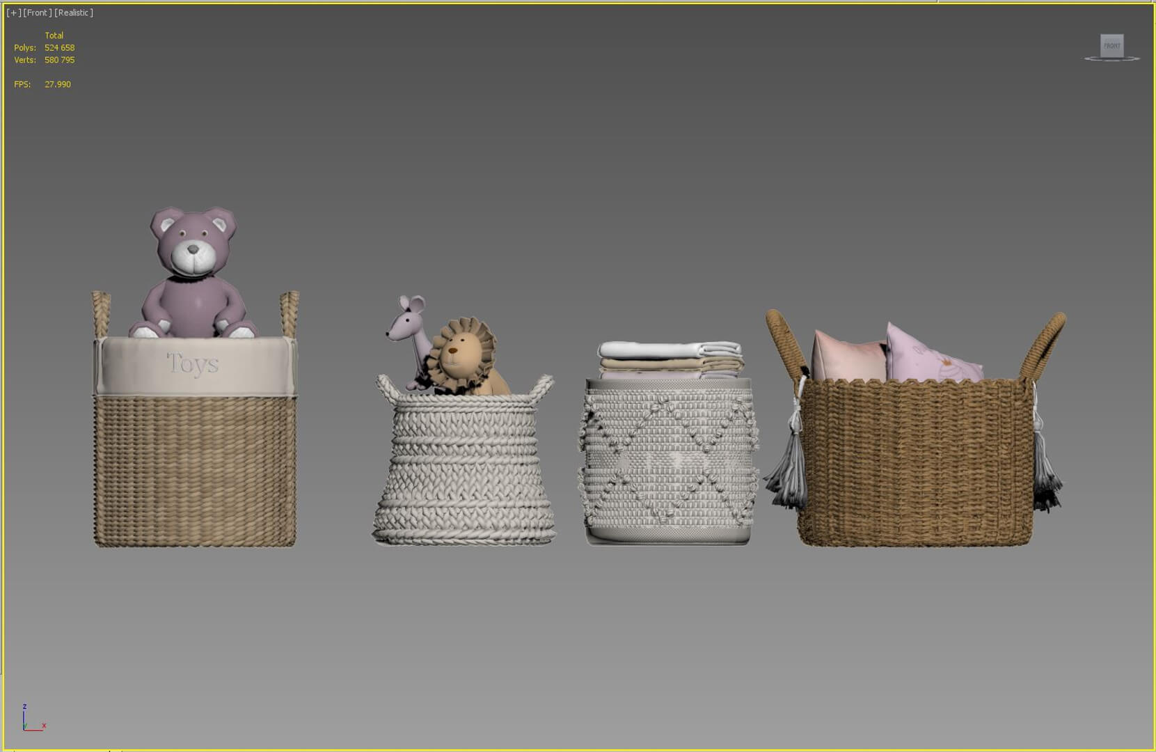 Baskets SET01 - 3D Model by hulk mario