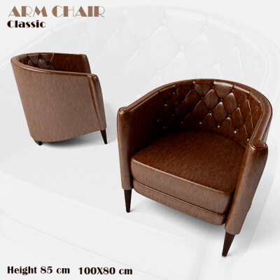 Arm Chair Classic - 3D Model by hulk mario