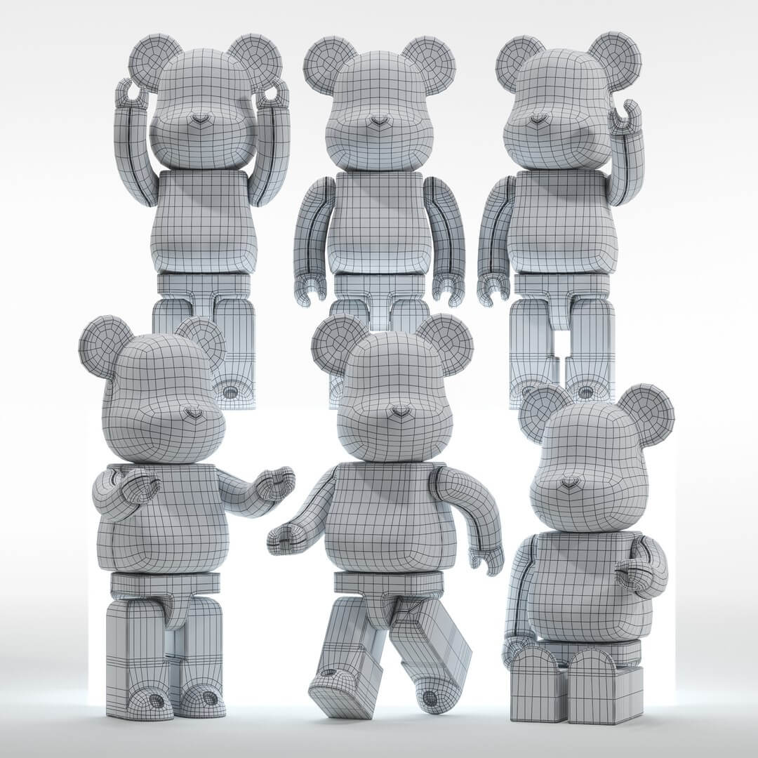 Bearbrick / Care Bear / Set - 3D Model by hulk mario