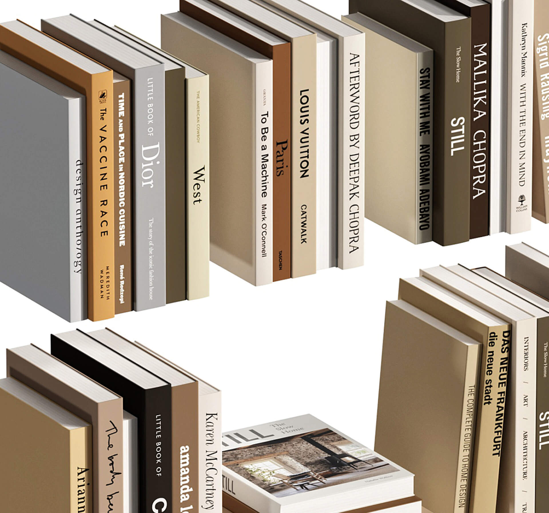 A Set of Books in Beige Color - 3D Model by hulk mario