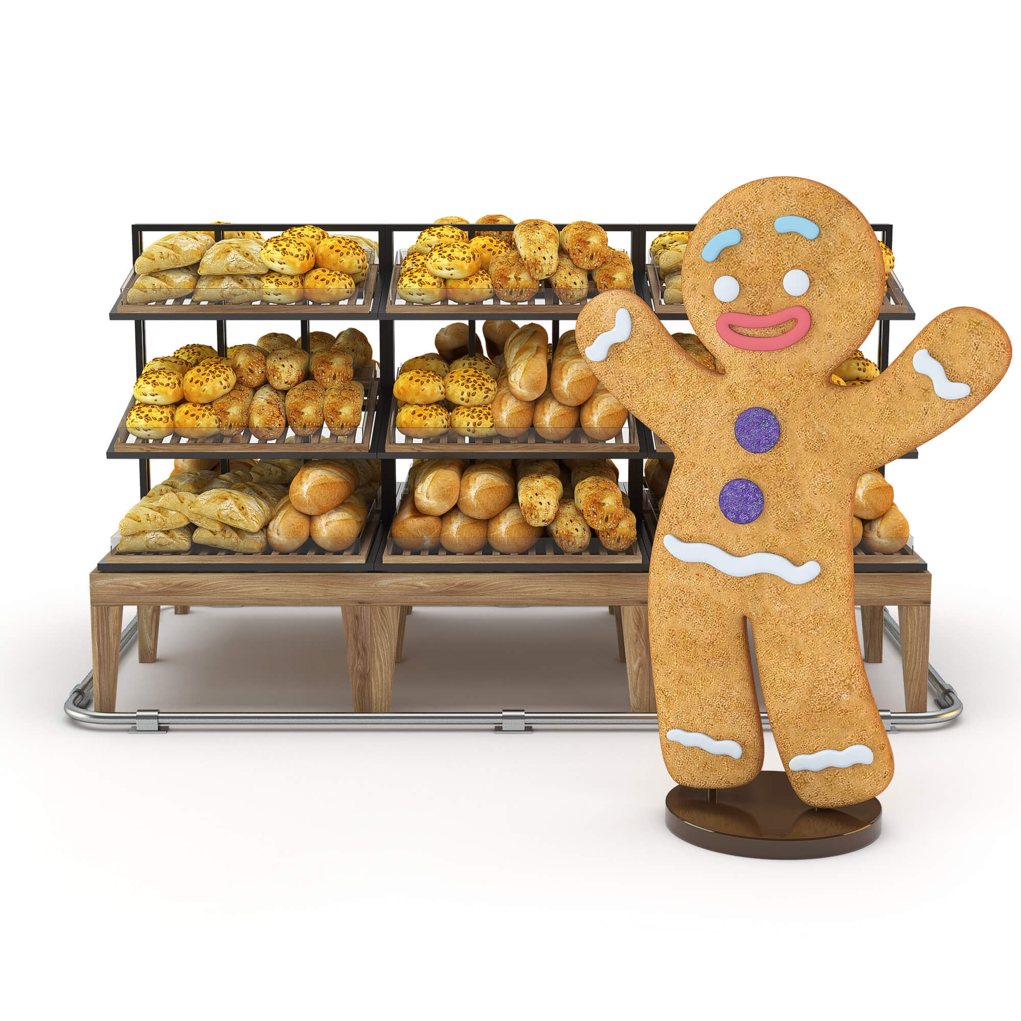 Bread Rack 3d by hulk mario