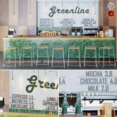 Cafe Greenline - 3D Model by hulk mario