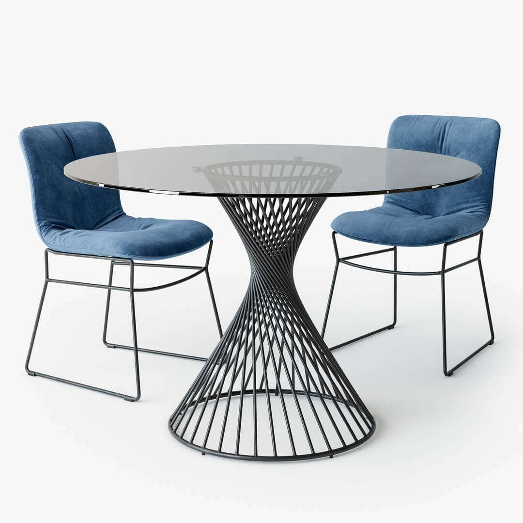 Calligaris Annie Chair Vortex Table - 3D Model by hulk mario