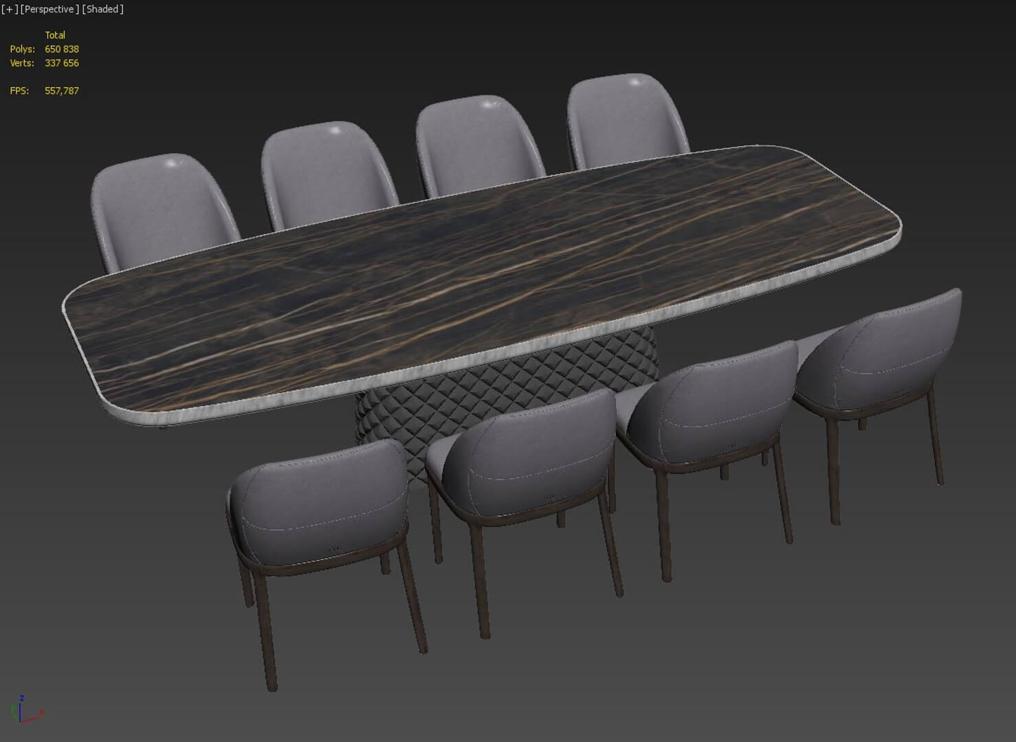 Cattelan Italia Atrium Keramik Premium Table Mariel Chair - 3D Model by ...