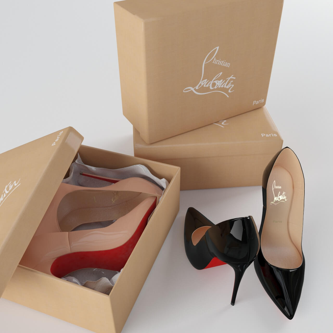 Christian Louboutin So Kate 120mm Shoes - 3D Model by hulk mario