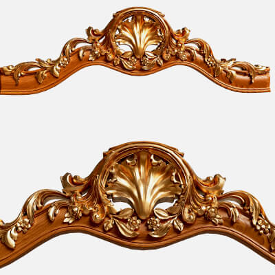 Classic Bed Fronton Ornament 2 - 3D Model by hulk mario