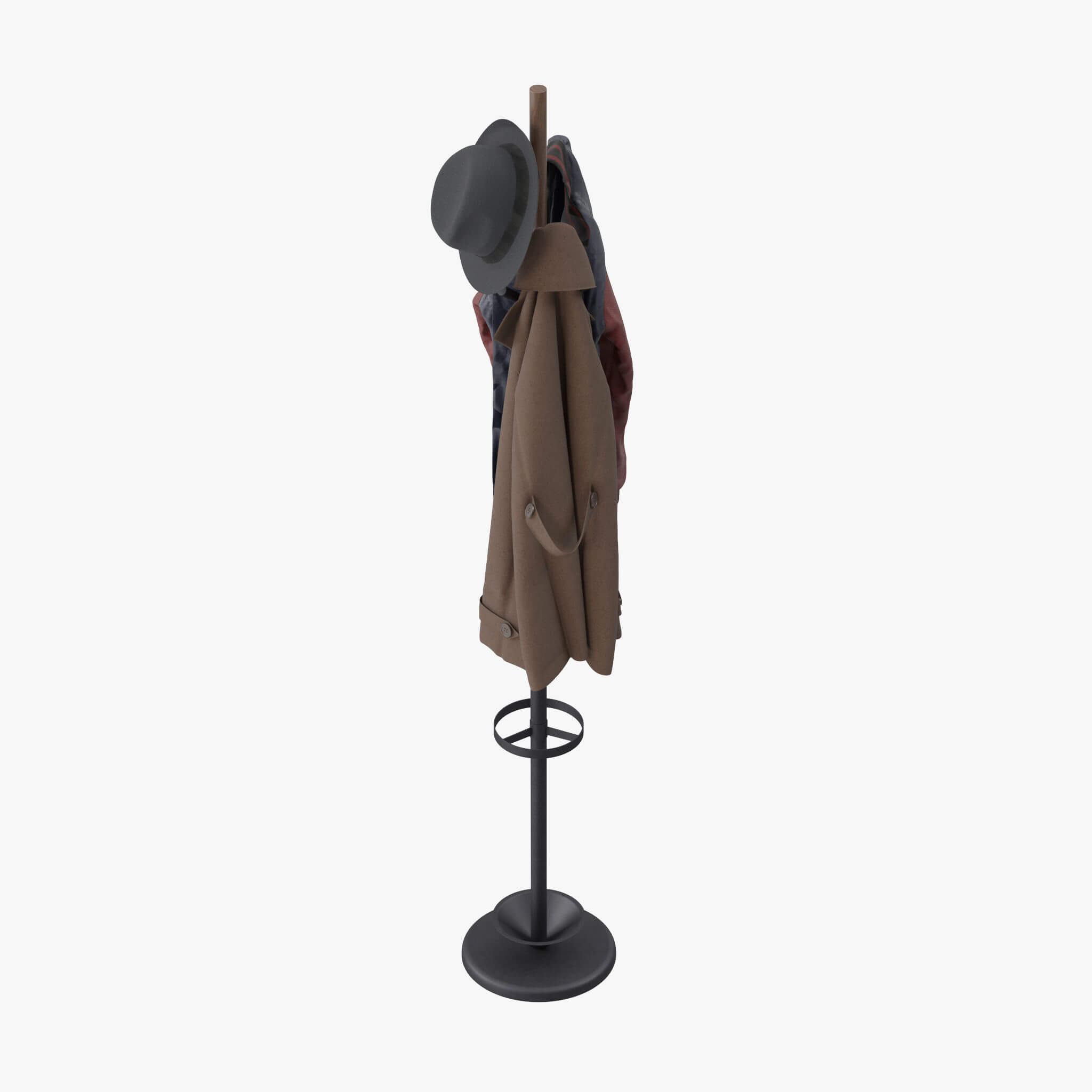 Coat Rack With Umbrella - 3D Model by hulk mario