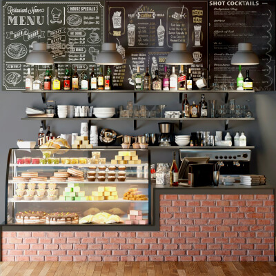 Design Project Coffee Point With Desserts and Sweets - 3D Model by hulk ...