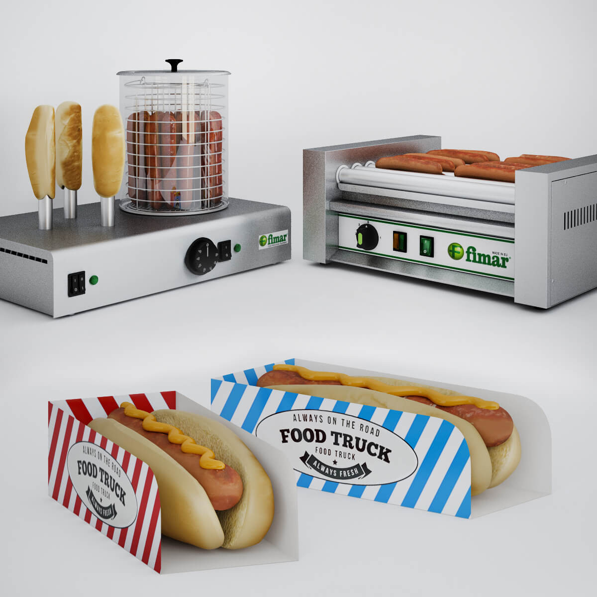 Equipment for Hot Dogs Fimar - 3D Model by hulk mario