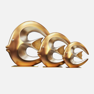 Fish Statuette - 3D Model by hulk mario