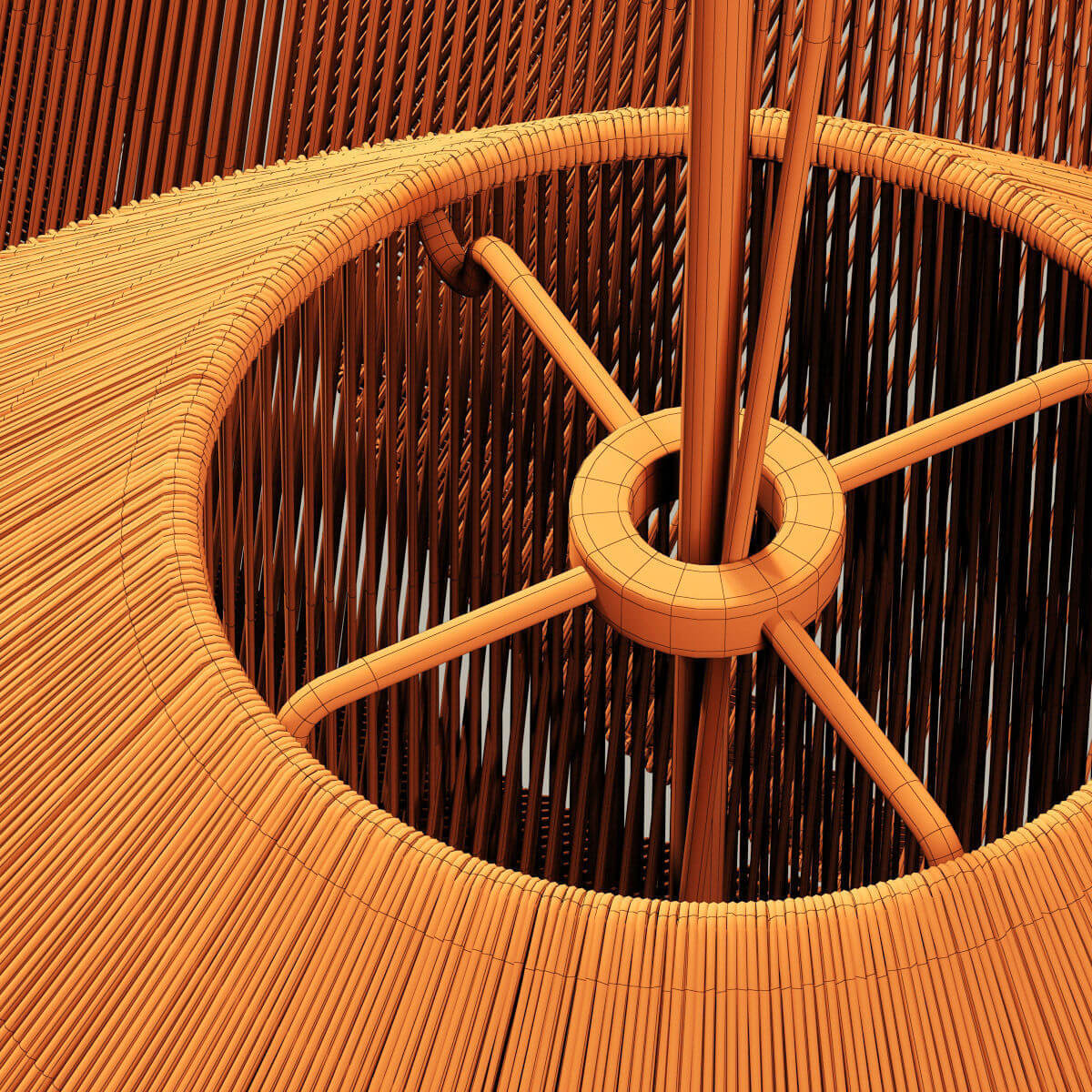 Lamp Wood Rotang Wicker Barrel N2 - 3D Model by hulk mario