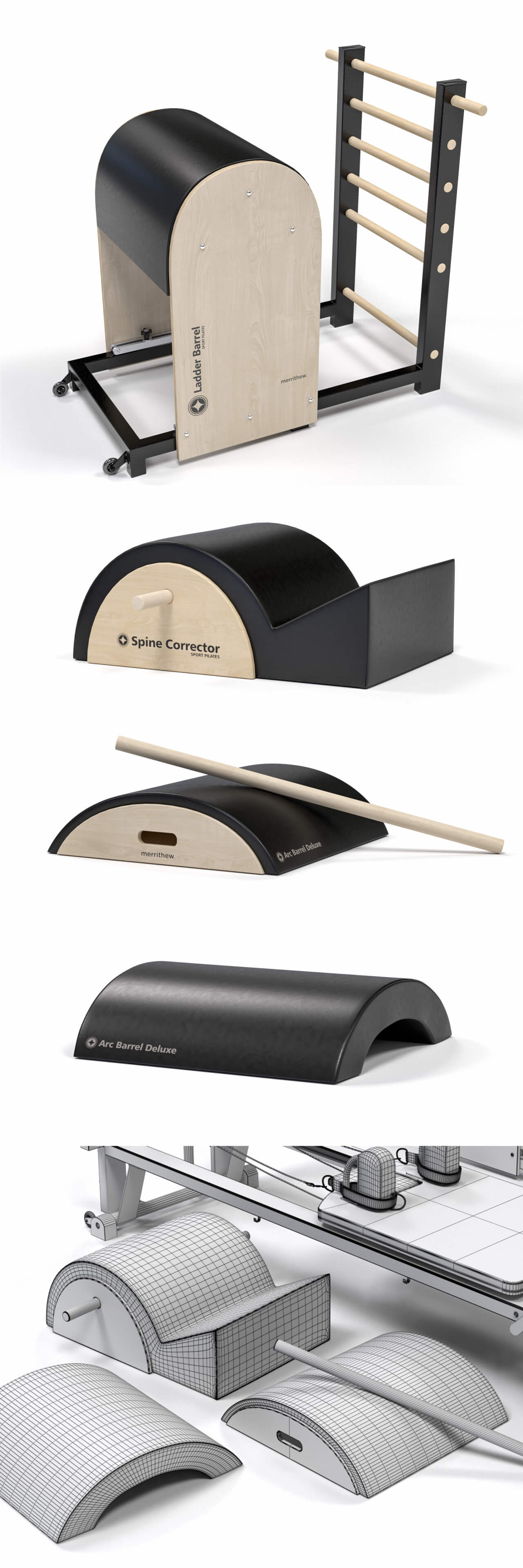 Professional Equipment for Pilates Merrithew - 3D Model by hulk mario