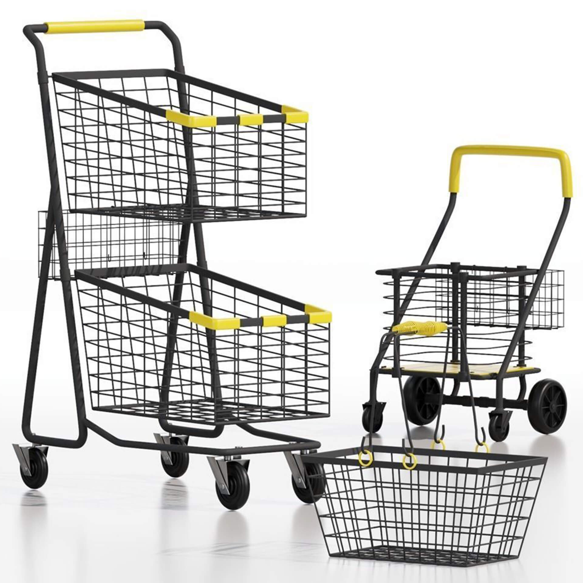 Shop Cart SET01 - 3D Model by hulk mario