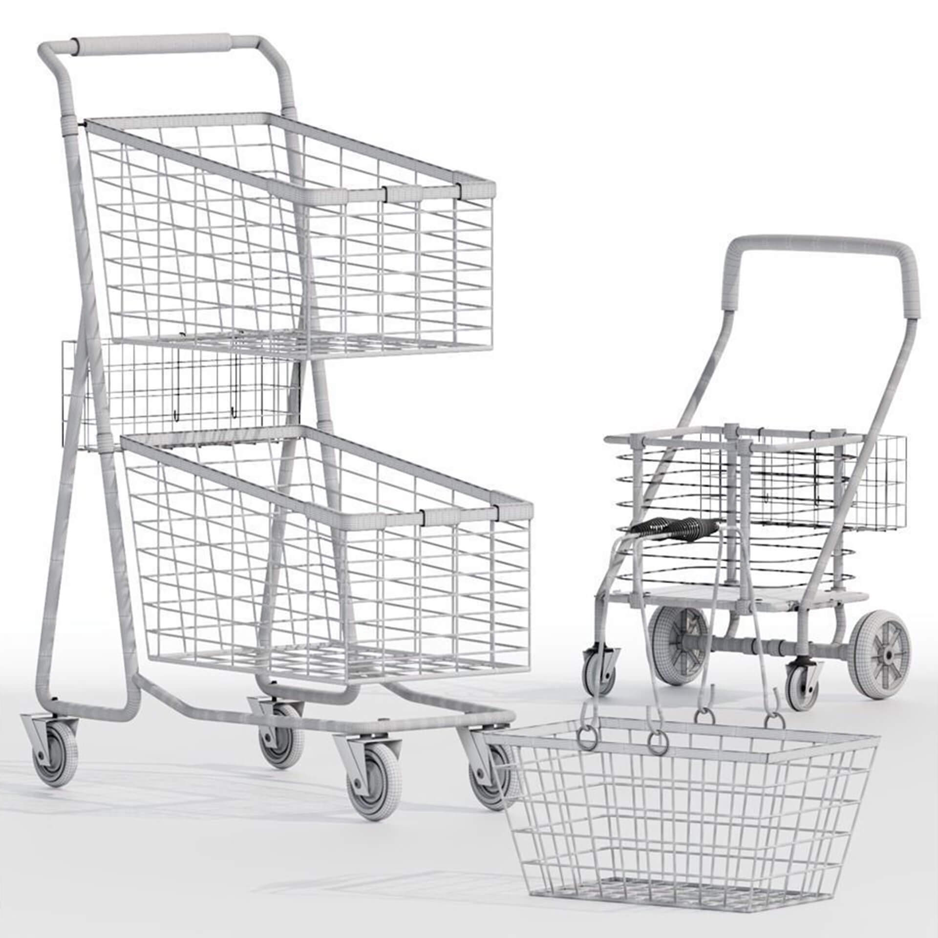 Shop Cart SET01 - 3D Model by hulk mario