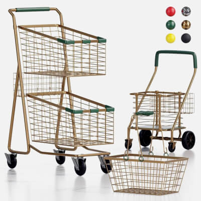 Shop Cart SET01 - 3D Model by hulk mario