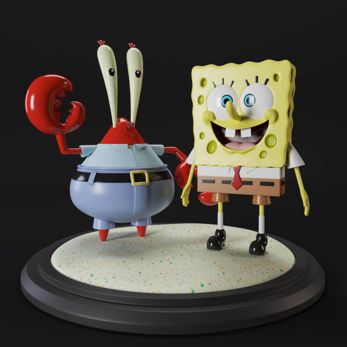 Sponge Bob and MR. Krabs - 3D Model by hulk mario