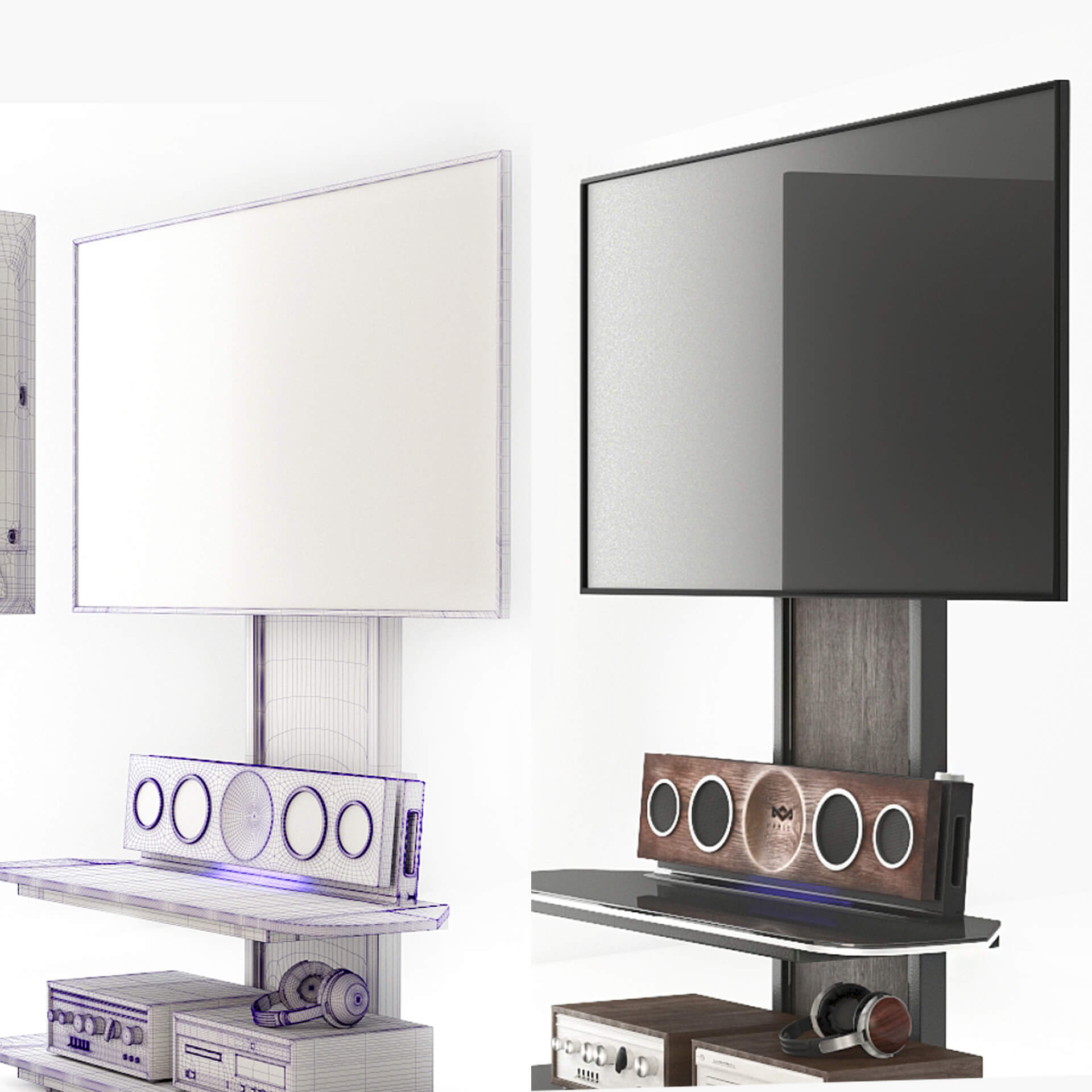 Television Stand, Acoustics - 3D Model by hulk mario