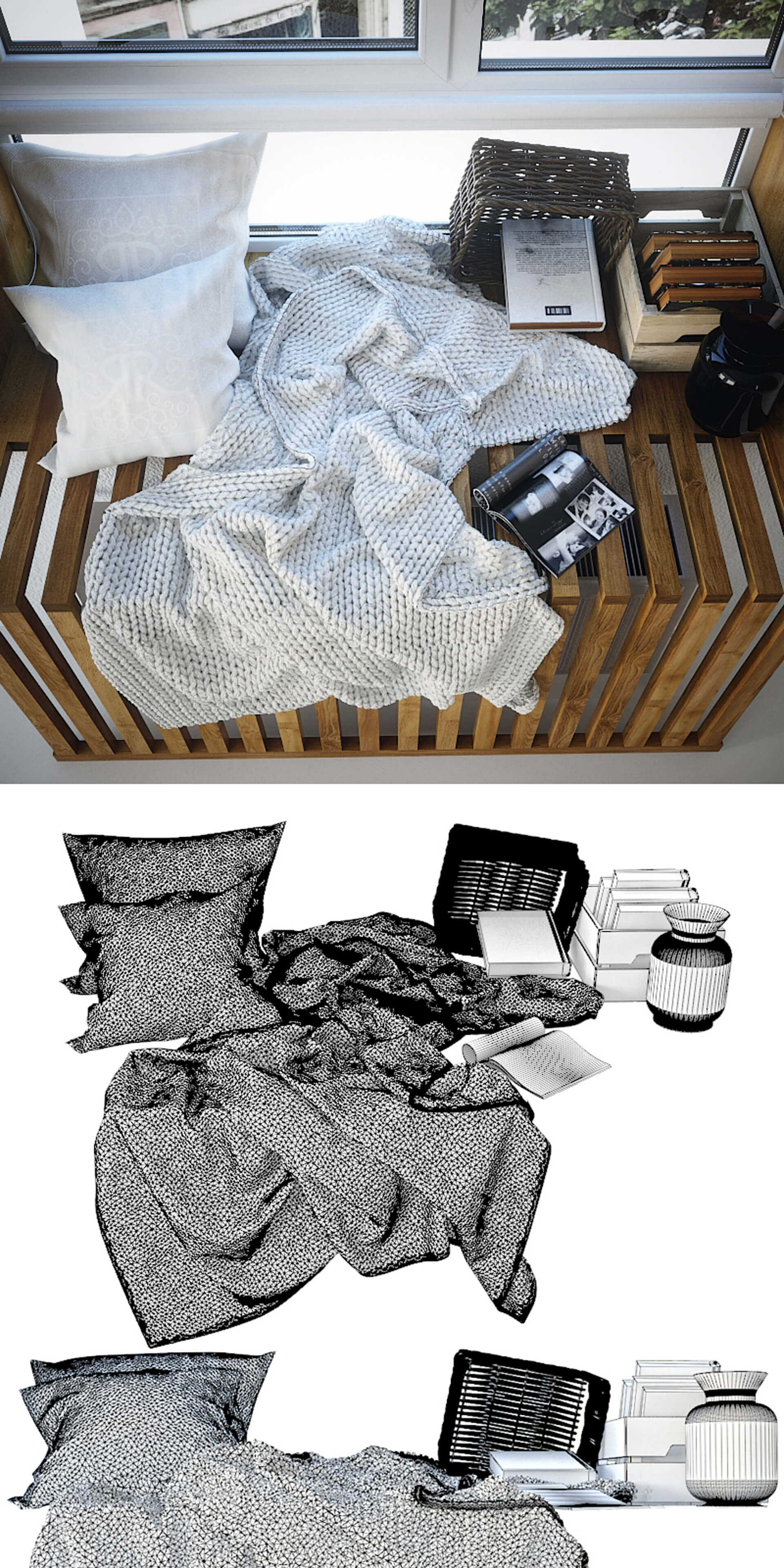 Window Sill Decor - 3D Model by hulk mario