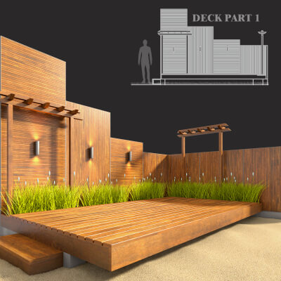 Wooden Deck 01 - 3D Model by hulk mario