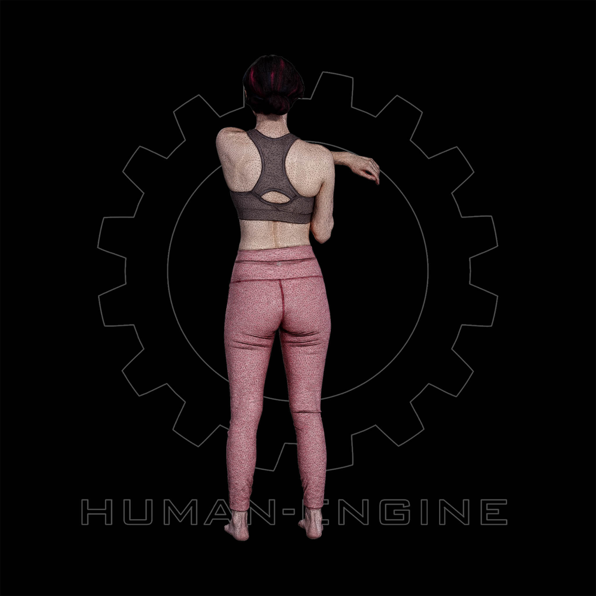 Female Scan - Amy Stretching Pose 26 3D Model by Human-Engine