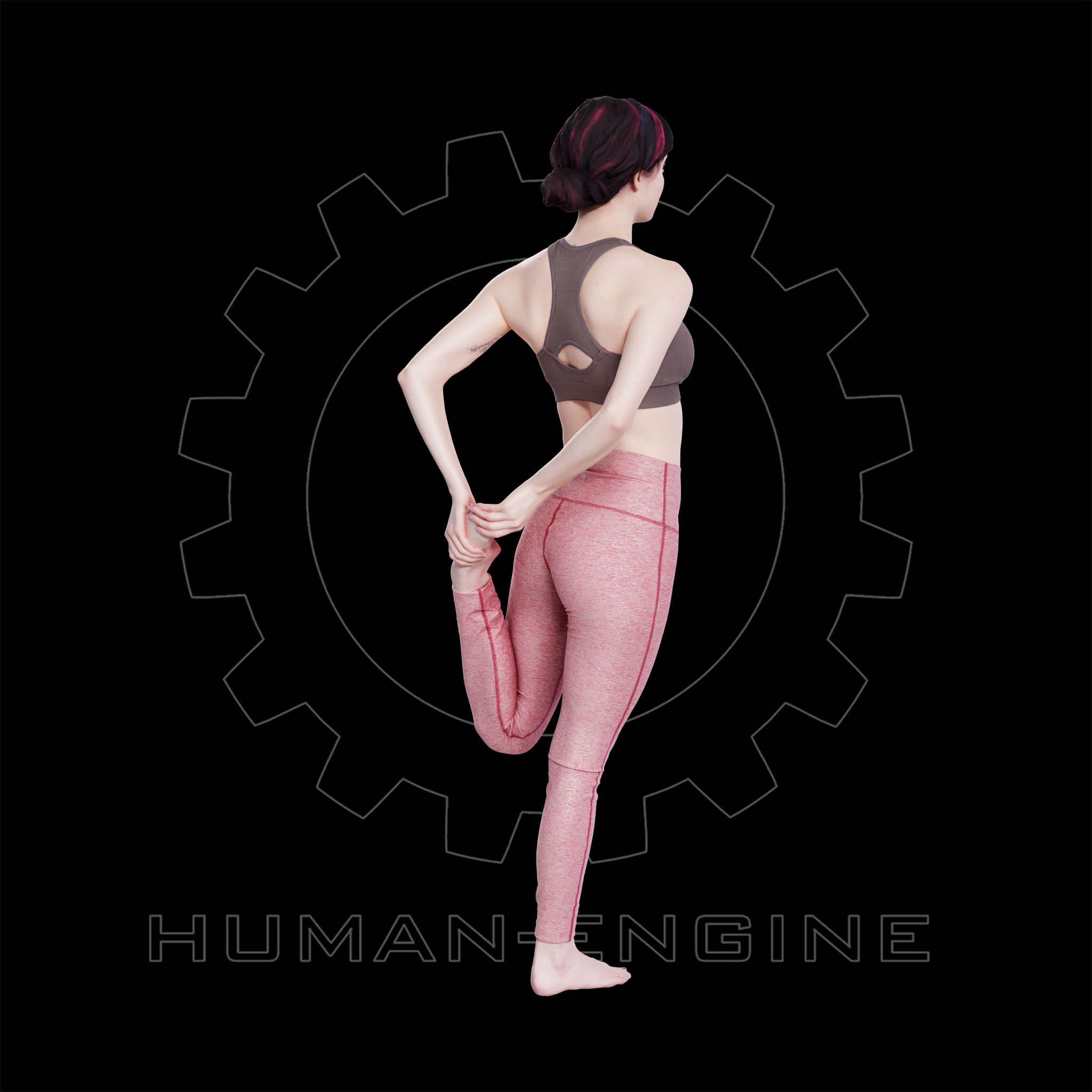 Female Scan - Amy Stretching Pose 31 3D Model by Human-Engine