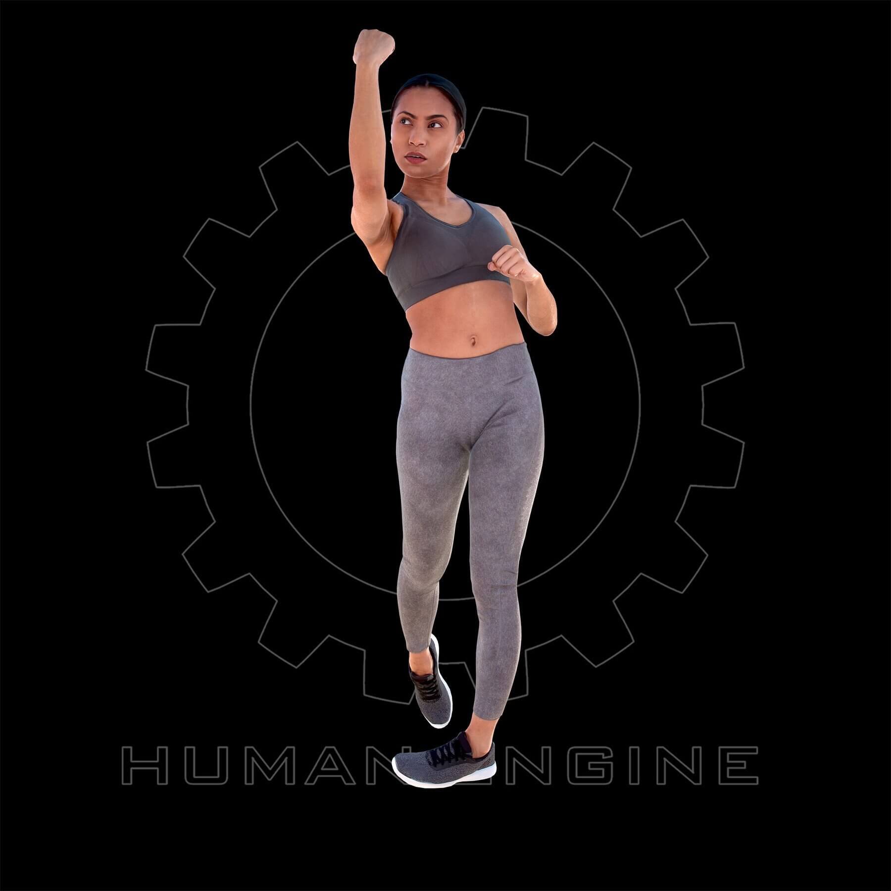 Female Scan - Calypso Fighting Stances Bundle 3D Model by Human-Engine