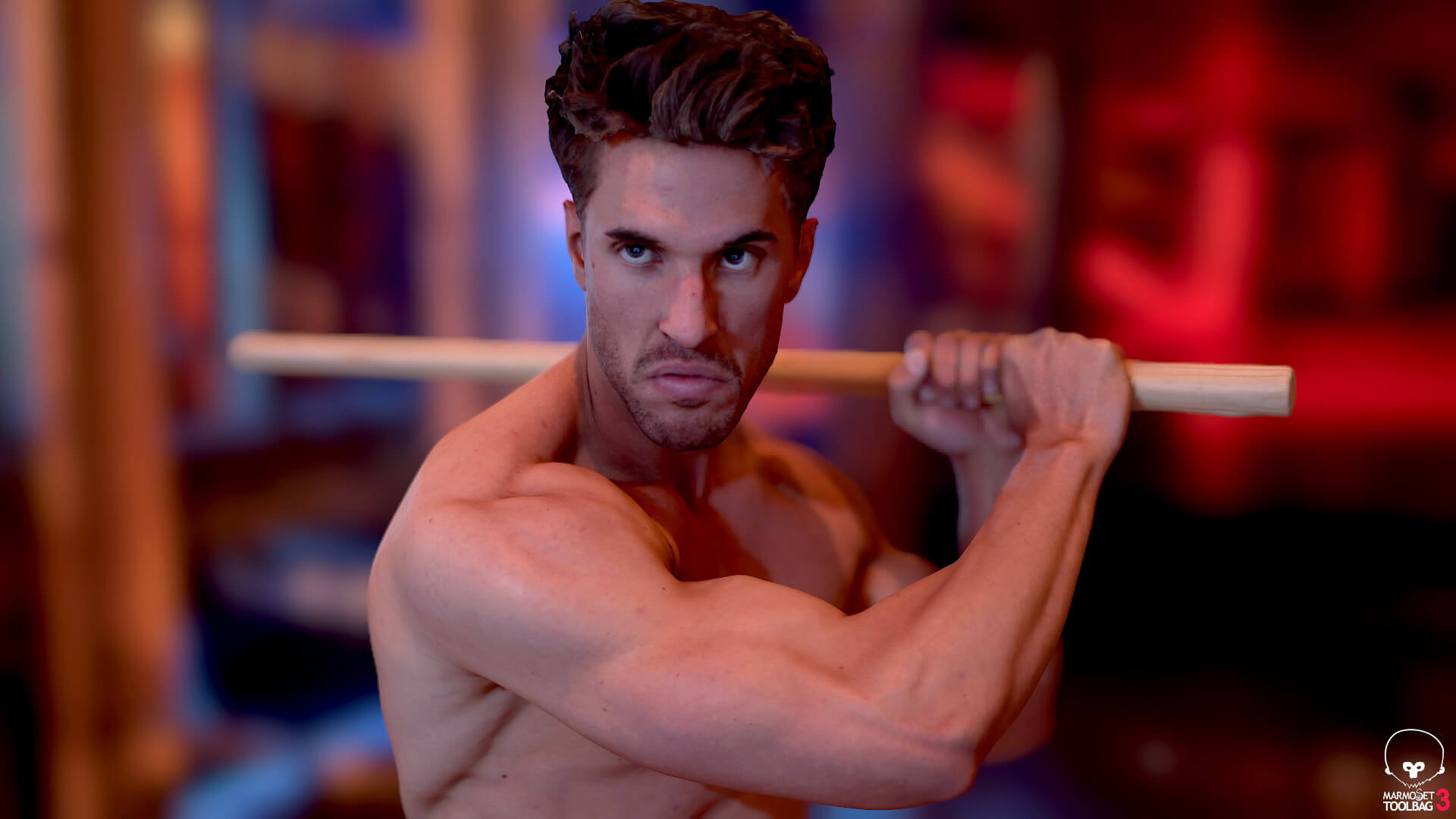 Male Scan - Mick Pose 002 3D Render, Digital Art by Human-Engine