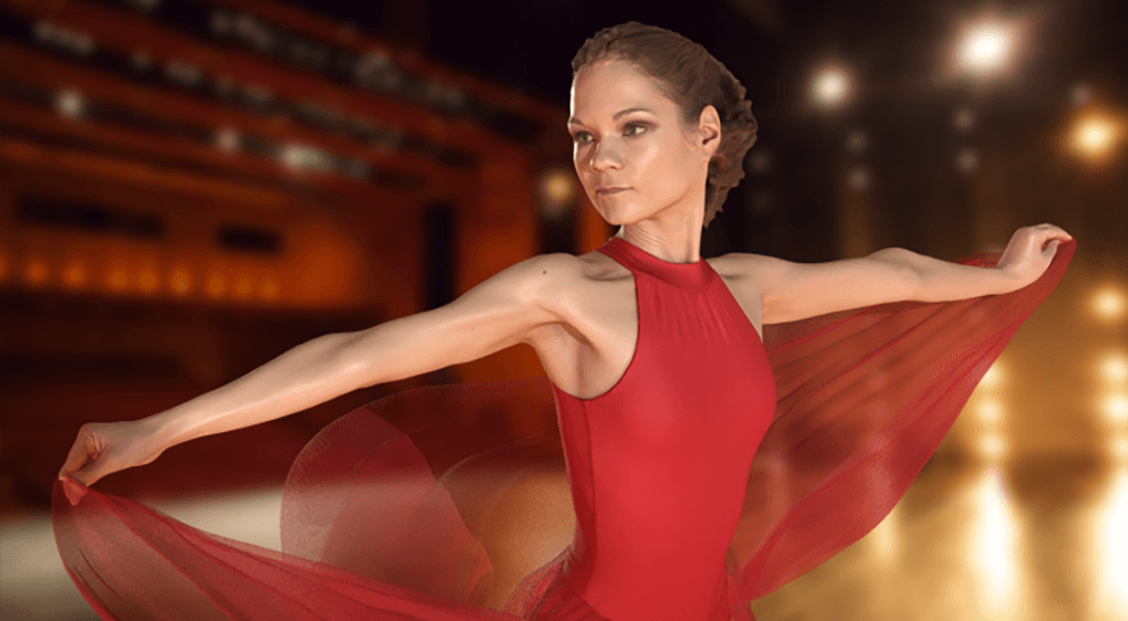 Sylph in a Red Dress 3D Render, Digital Art by Human-Engine