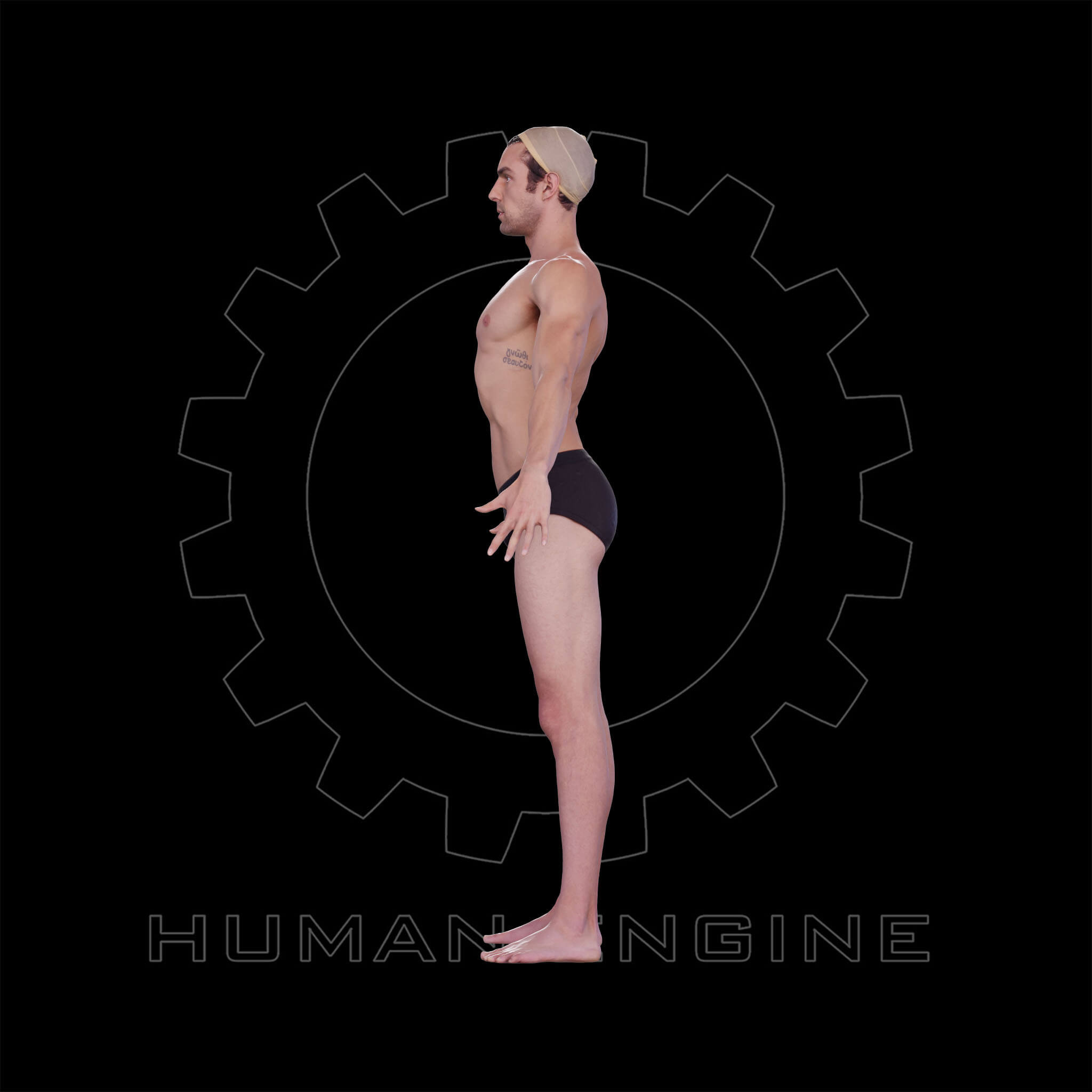 Male Scan - Dan 026 3D Model by Human-Engine