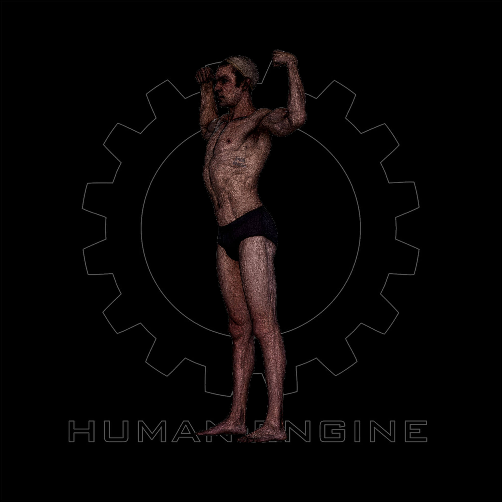 Male Scan - Dan 030 3D Model by Human-Engine