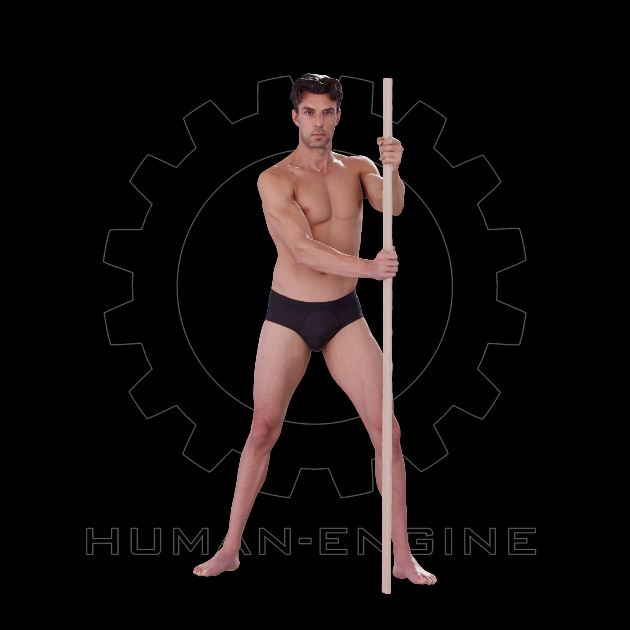 Male Scan - Dan 07 3D Model by Human-Engine