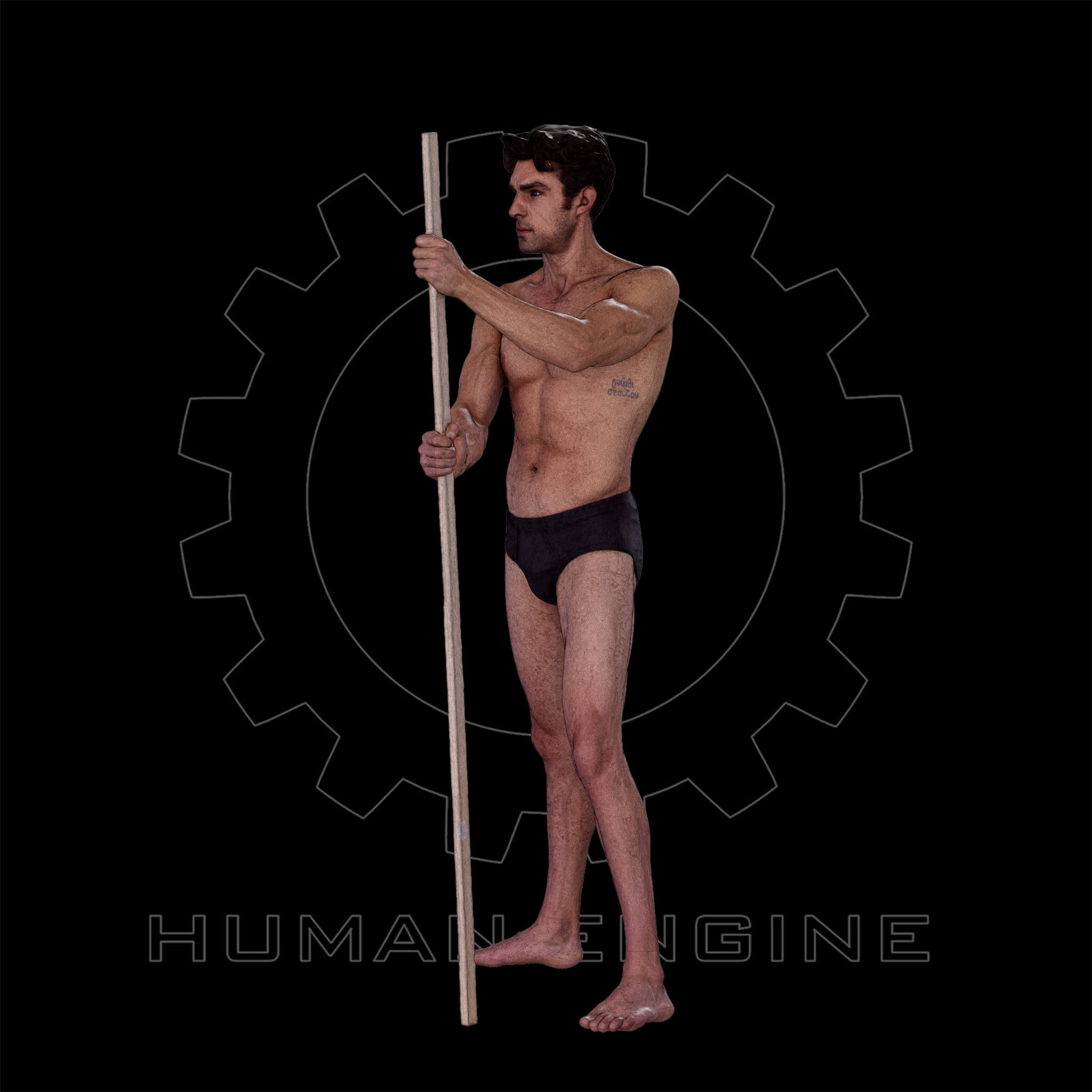 Male Scan - Dan 07 3D Model by Human-Engine