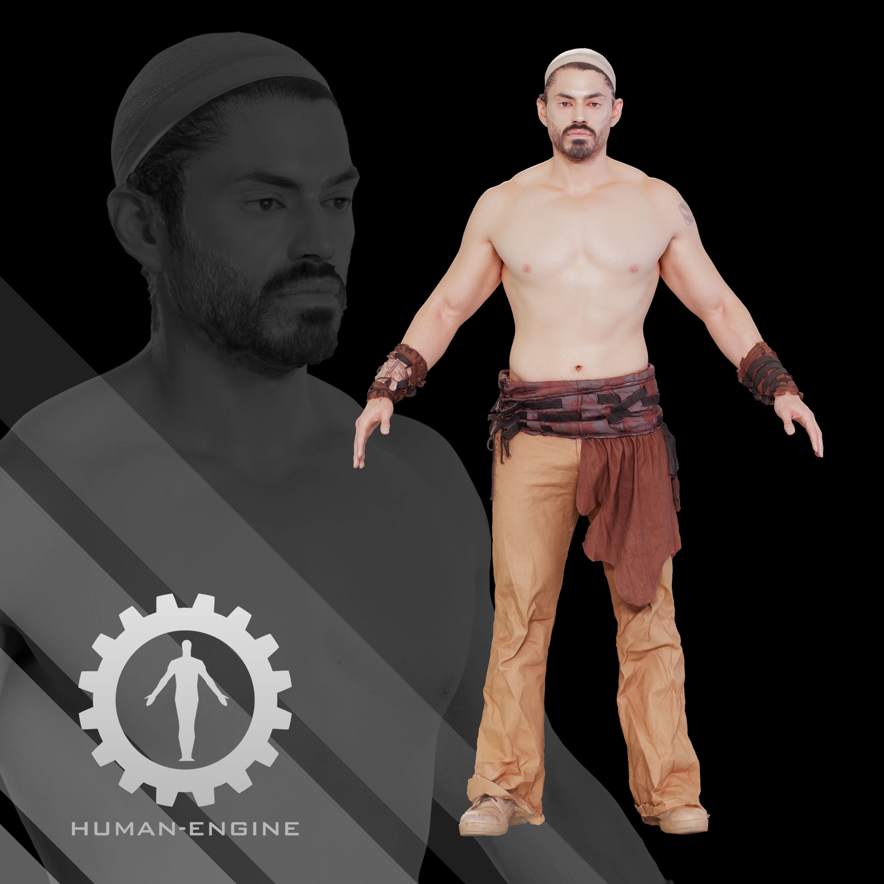 Male Scan - Victor A-Pose 3D Model by Human-Engine