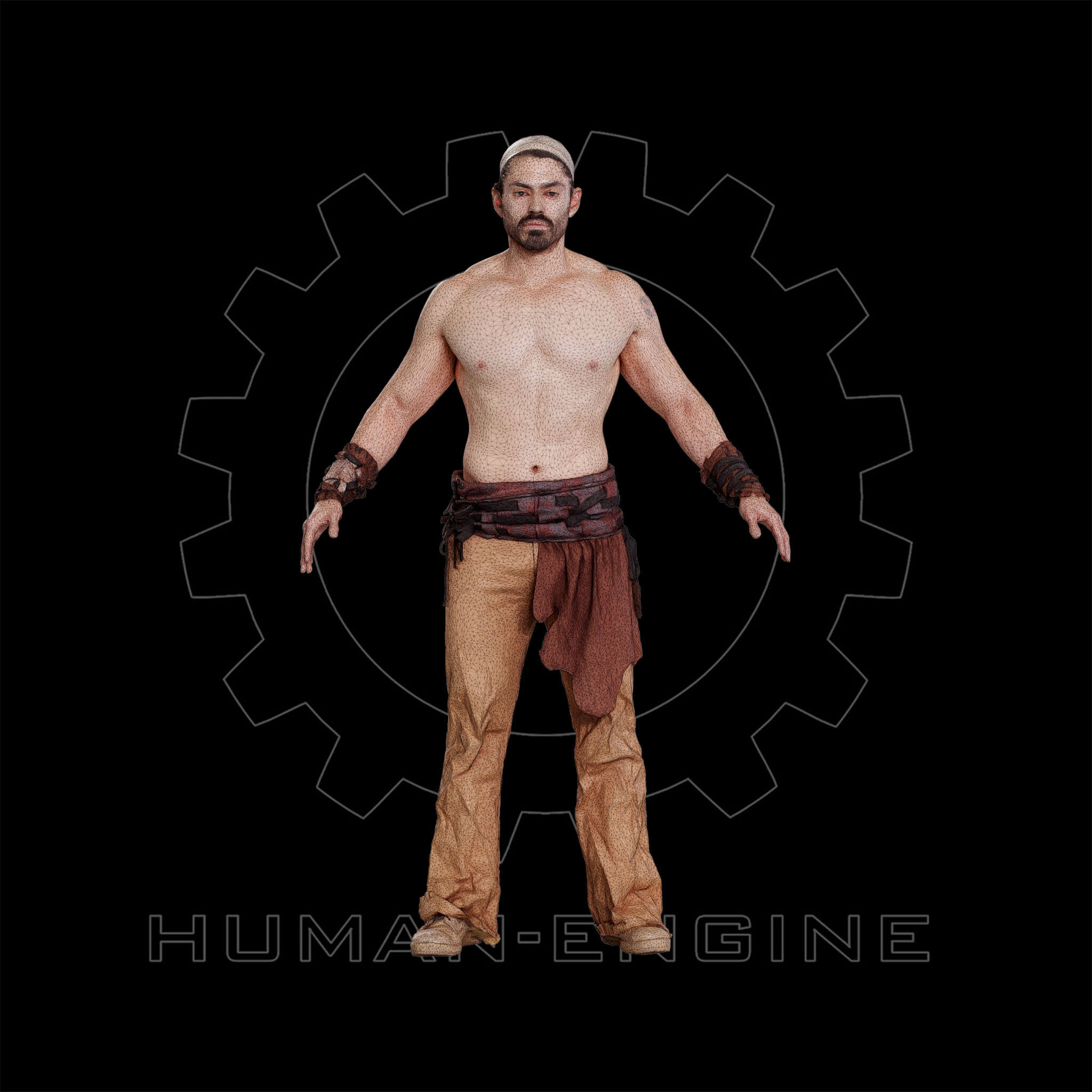Male Scan - Victor A-Pose 3D Model by Human-Engine