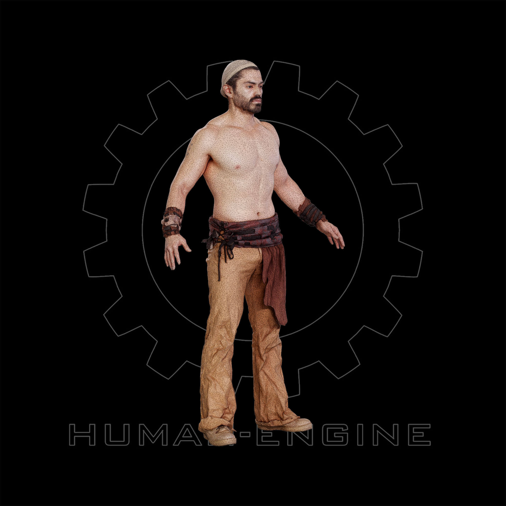 Male Scan - Victor A-Pose 3D Model by Human-Engine