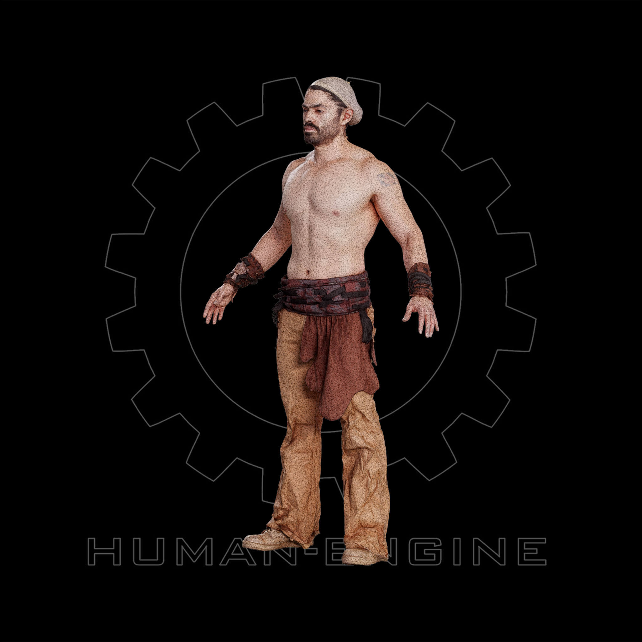 Male Scan - Victor A-Pose 3D Model by Human-Engine