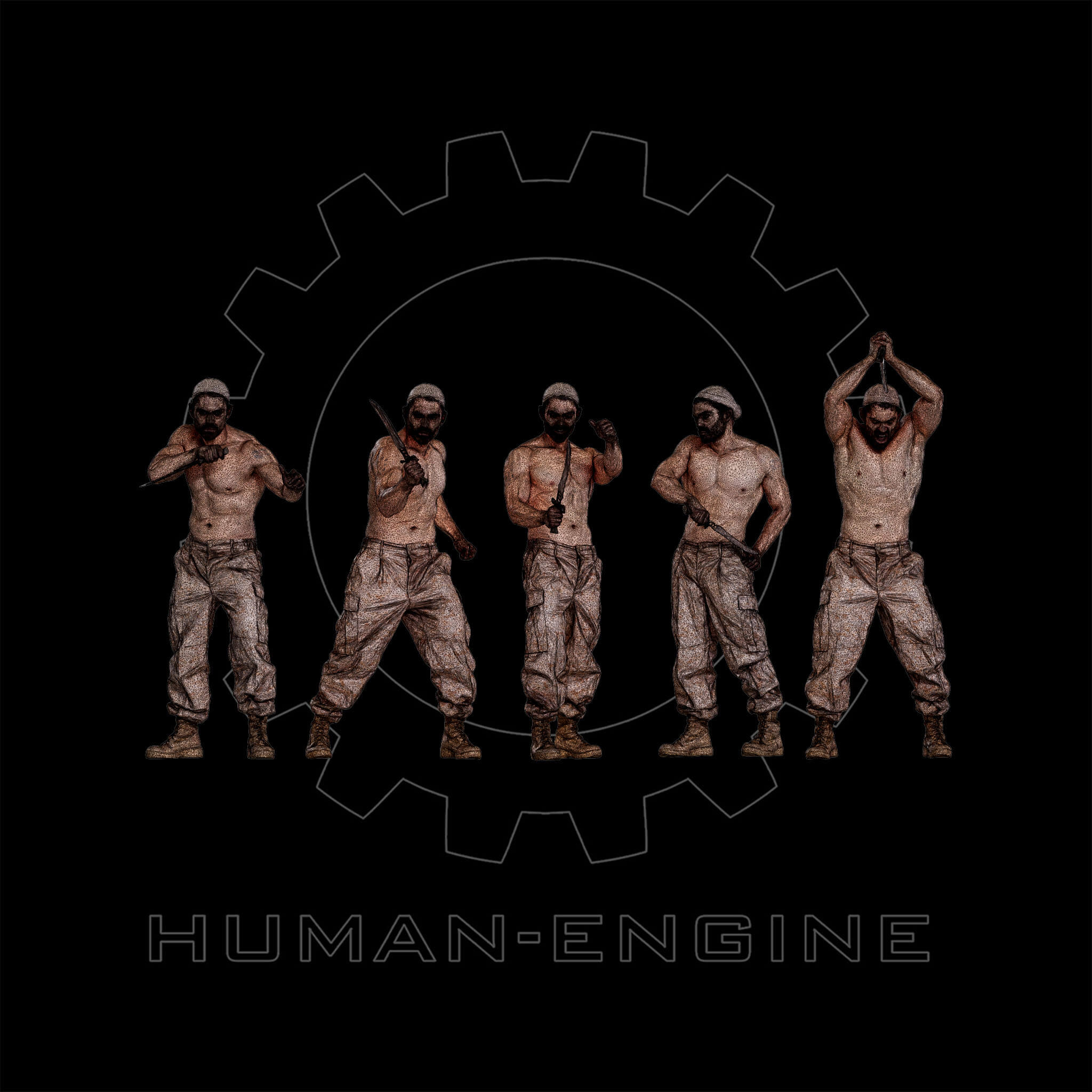 Male Scan - Victor Knife Poses Bundle 3D Model by Human-Engine