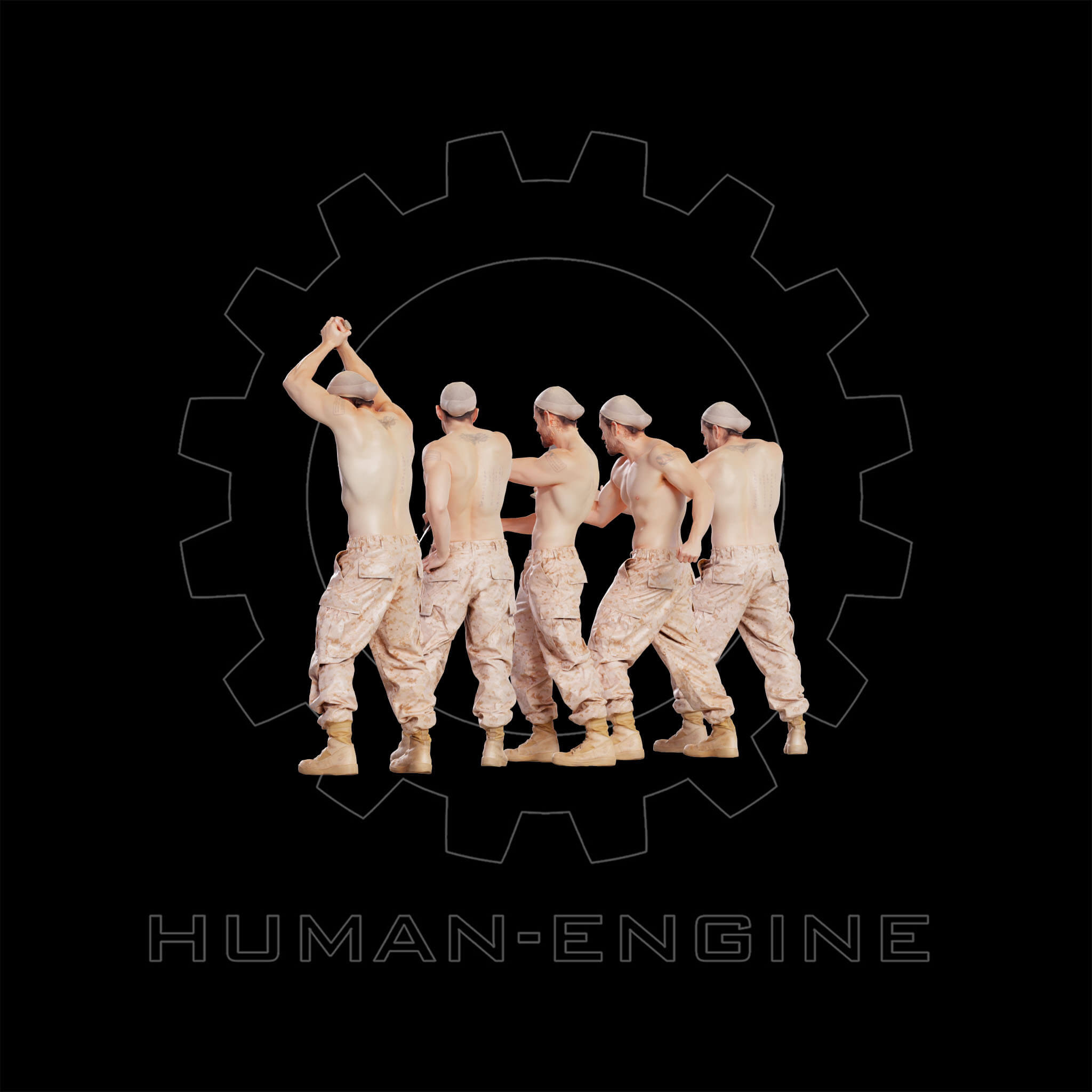 Male Scan - Victor Knife Poses Bundle 3D Model by Human-Engine