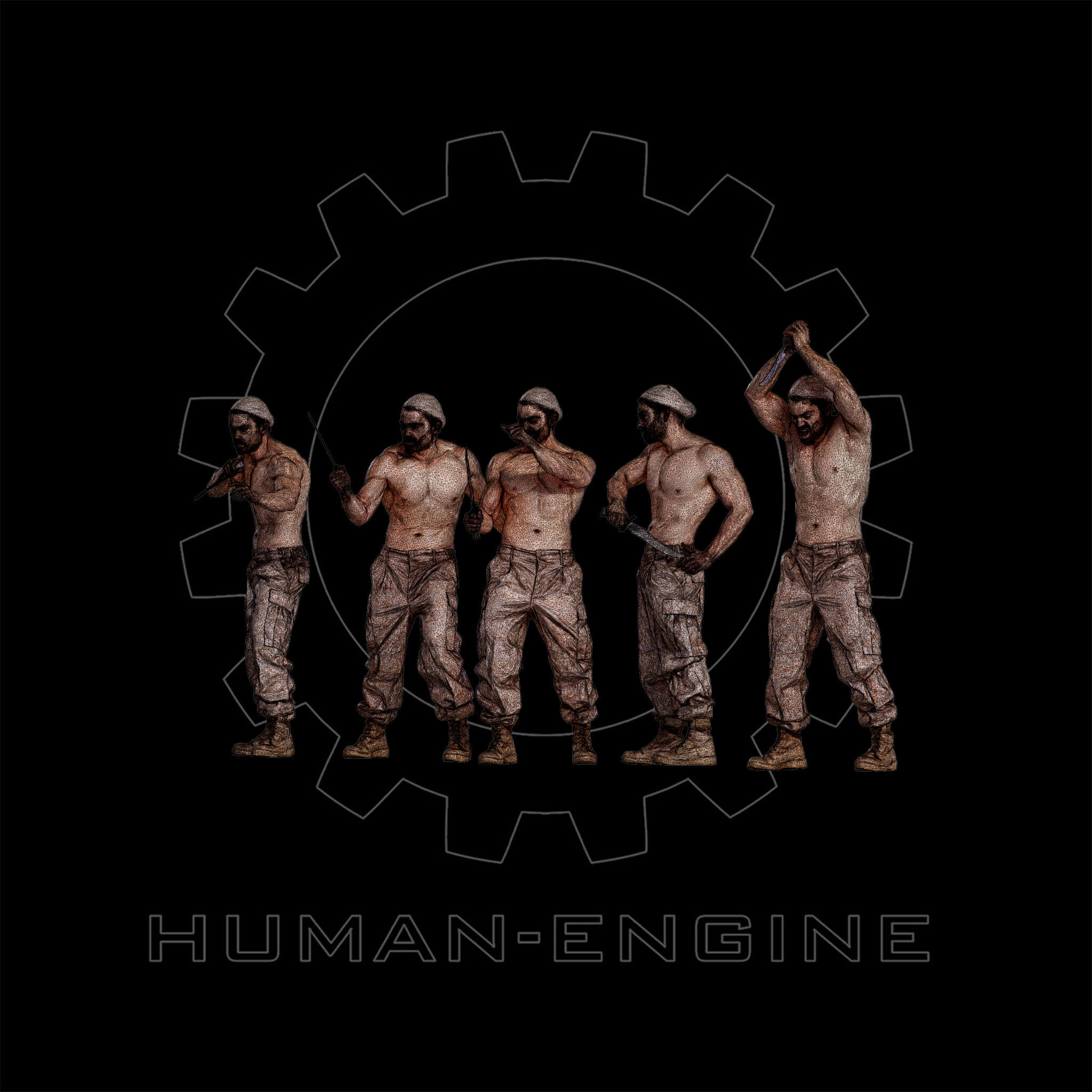 Male Scan - Victor Knife Poses Bundle 3D Model by Human-Engine