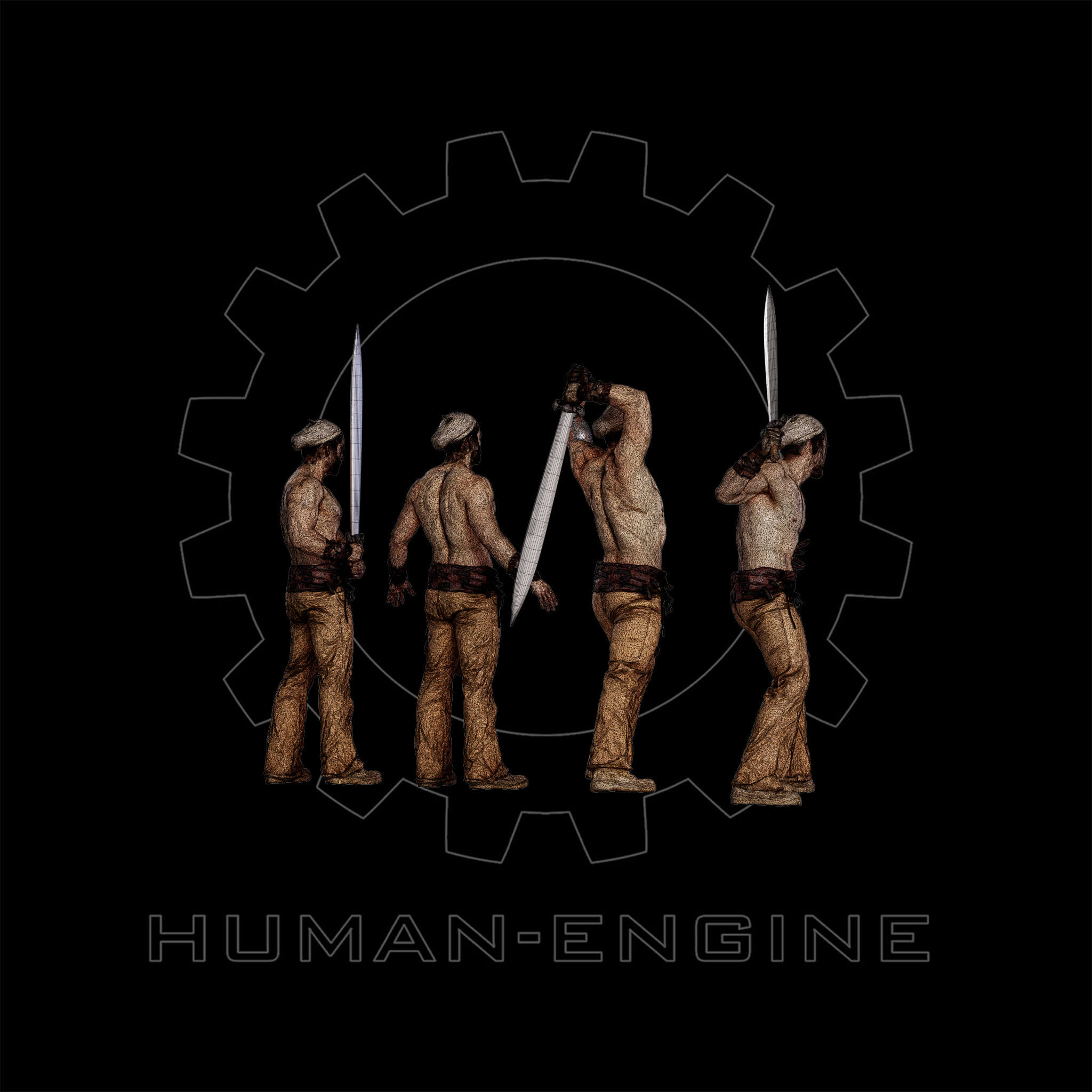 Male Scan - Victor Sword Poses Bundle 3D Model by Human-Engine