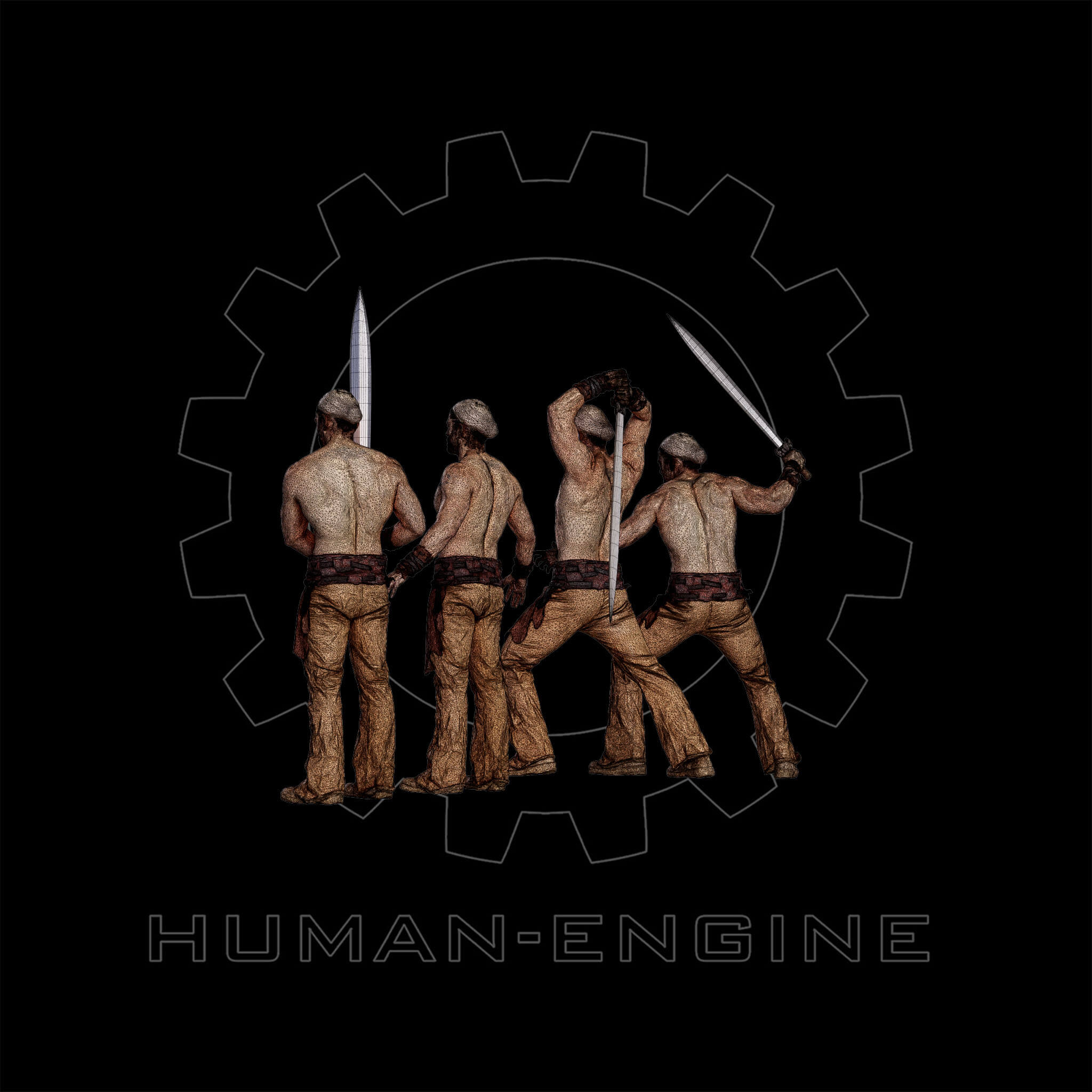 Male Scan - Victor Sword Poses Bundle 3D Model by Human-Engine