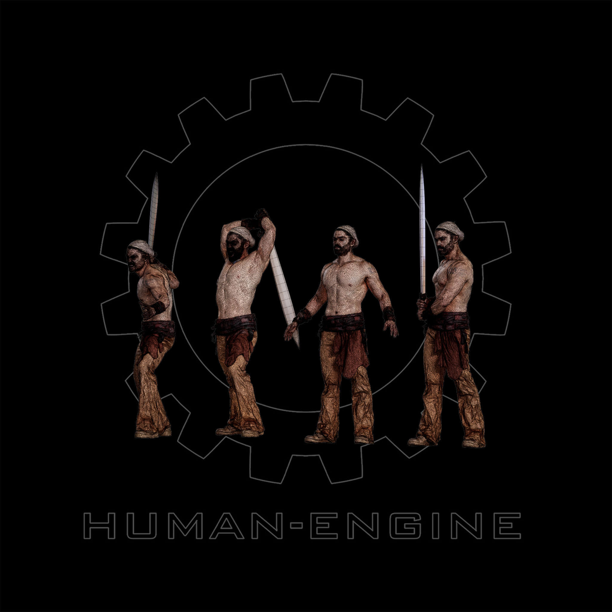 Male Scan - Victor Sword Poses Bundle 3D Model by Human-Engine